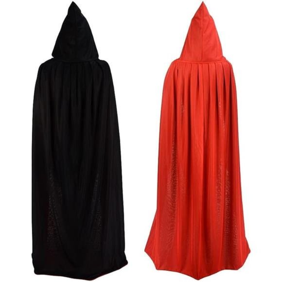Jackets & Coats | Halloween Costume Double Face Red Black Hooded Cloak ...